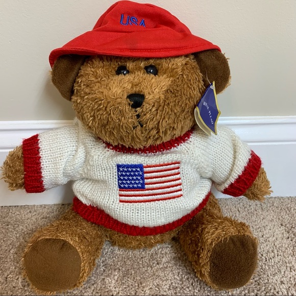 Royal Plush | Toys | Royal Plush Usa American Flag Bear Seated Stuffed ...